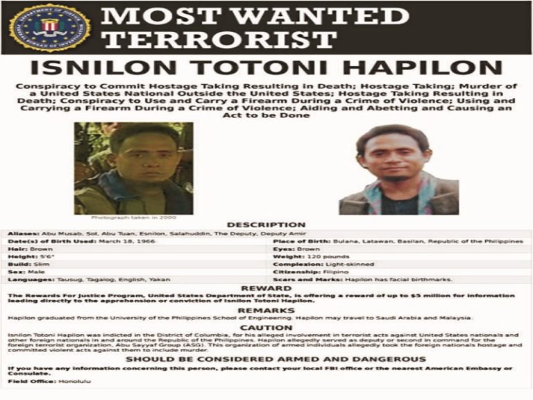 Isnilon Hapilon, iniwan sa ere ang kanyang mga tauhan sa Marawi City ...