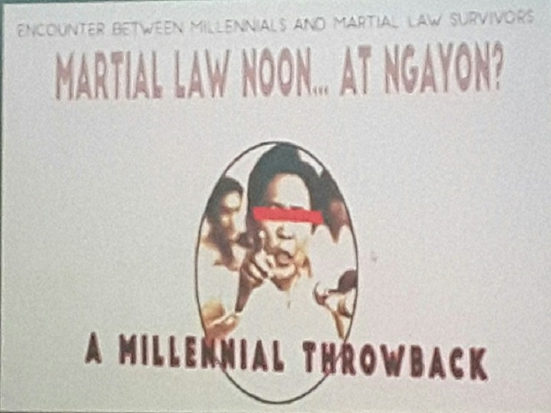 Throwback forum, isinagawa ngayong anibersaryo ng deklarasyon ng batas ...