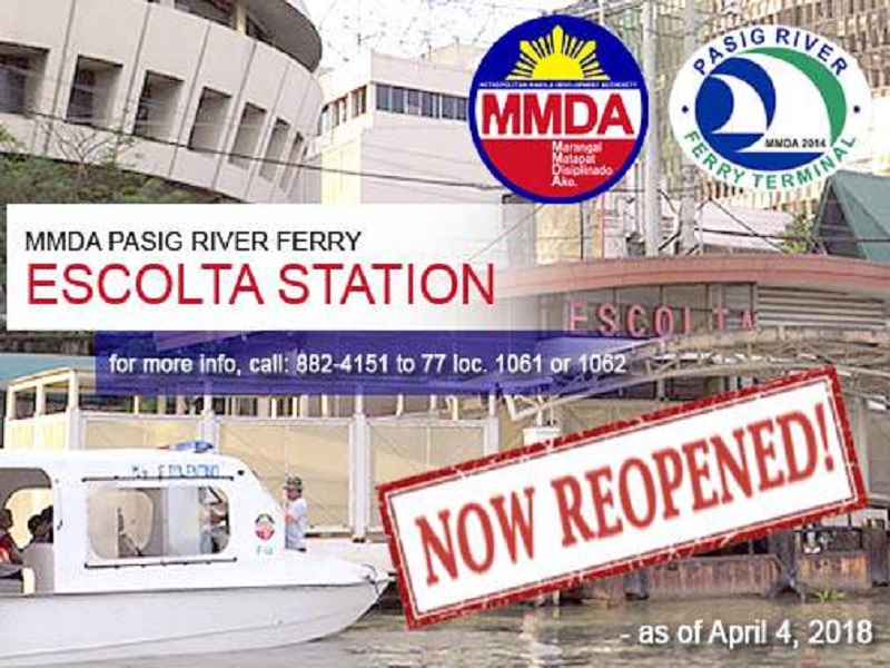 Escolta station ng Pasig River Ferry muling binuksan | DZIQ Radyo ...