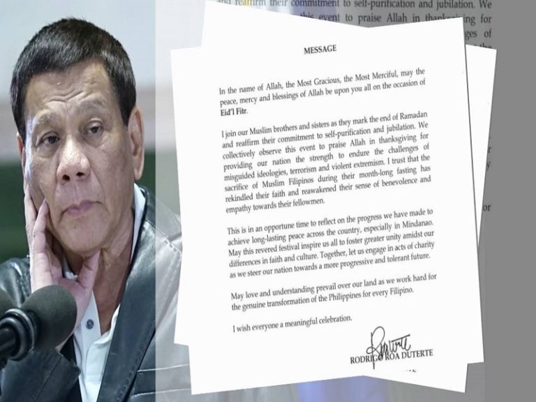 Mensahe ni Pangulong Duterte ngayong Eid’ Fitr sumentro sa ... Mensahe ni Pangulong Duterte ngayong Eid’ Fitr sumentro sa ...