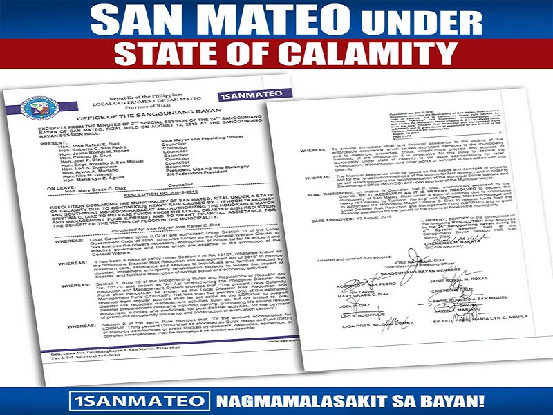 Bayan ng San Mateo sa Rizal isinailalim na sa state of calamity | DZIQ Radyo Inquirer 990AM