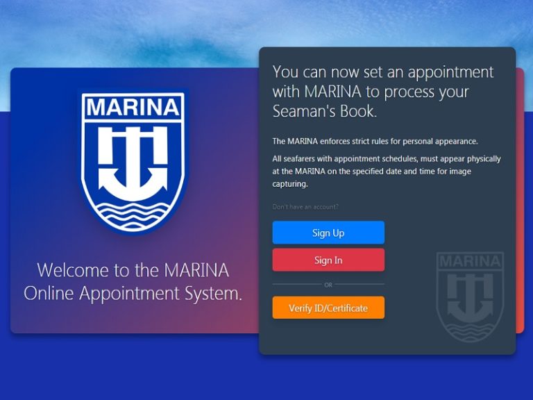 Online appointment system para sa seaman's book paiiralin na ng Marina ...