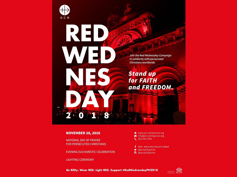 Pilipinas muling makikiisa sa Red Wednesday campaign | DZIQ Radyo ...