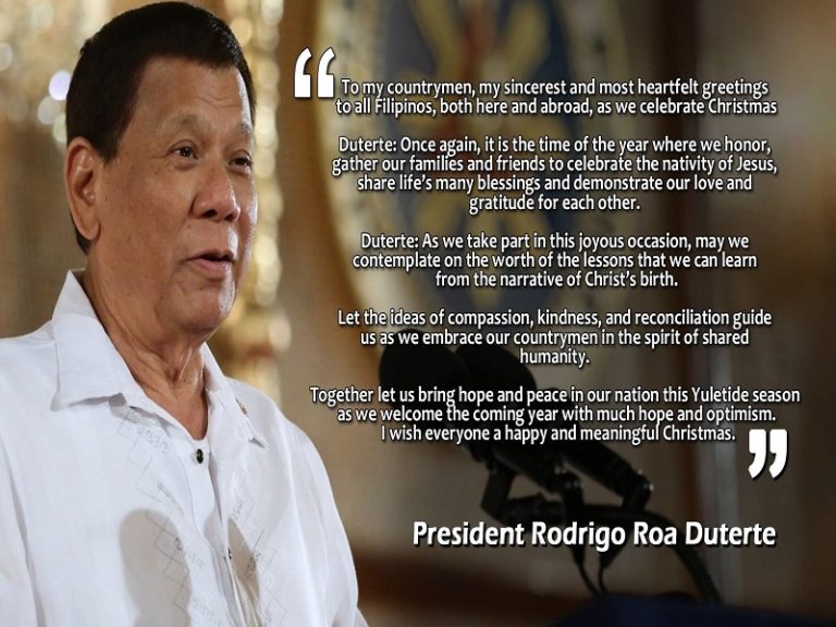 Christmas message ni Pangulong Duterte sumentro sa habag, kabutihang ...