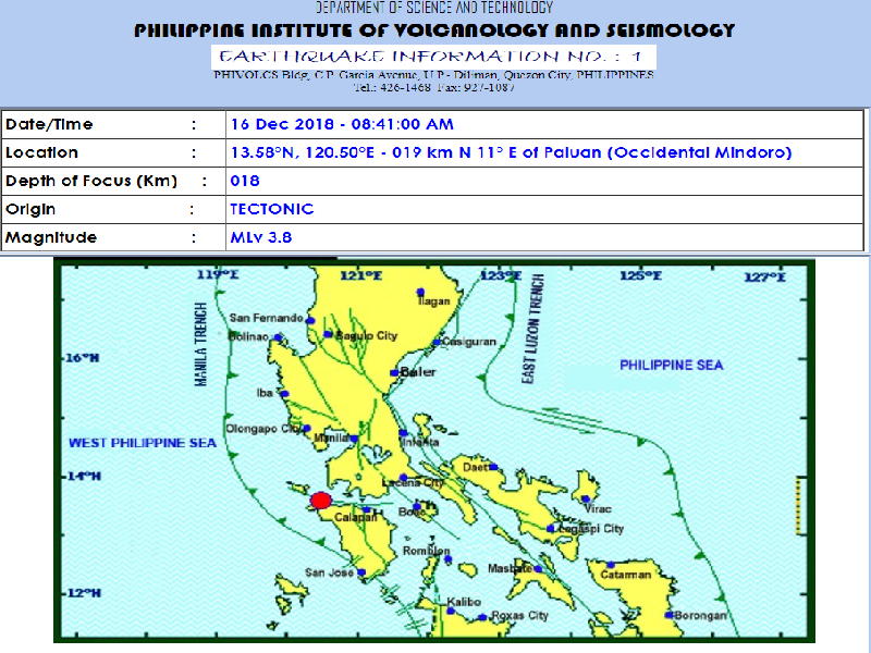 Paluan, Occidental Mindoro niyanig ng lindol | DZIQ Radyo Inquirer 990AM
