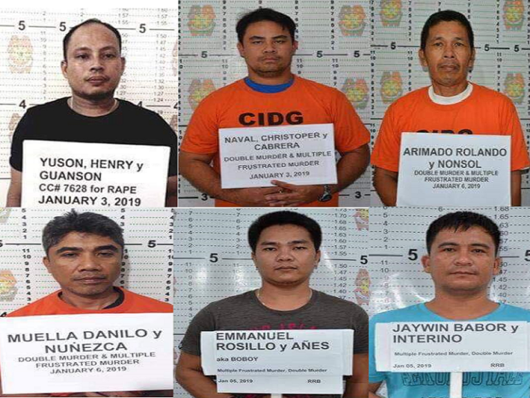 LOOK: Mugshots ng 6 na suspek sa Batocabe slay case inilabas ng PNP ...