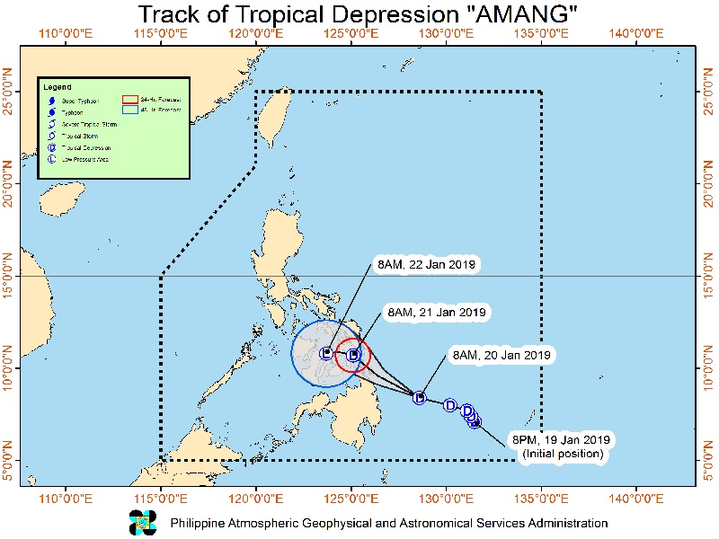 Ilang lugar sa Visayas at Mindanao, itinaas sa Signal no. 1 dahil sa Bagyong Amang | DZIQ Radyo ...