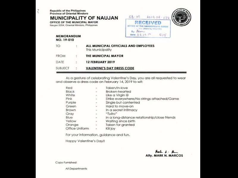 LOOK: Municipal government sa Naujan, Oriental Mindoro may dress code ...