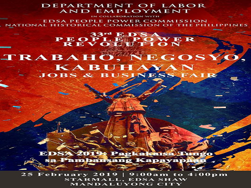 20,000 trabaho alok ng DOLE sa EDSA People Power anniversary | DZIQ ...
