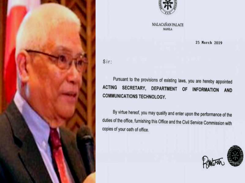 LOOK: Eliseo Rio Jr., muling itinalaga bilang DICT acting secretary ni Pang. Duterte | DZIQ ...