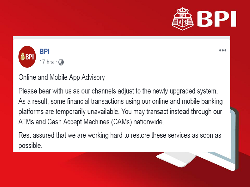 Online at mobile services ng BPI nagkaproblema | DZIQ Radyo Inquirer 990AM