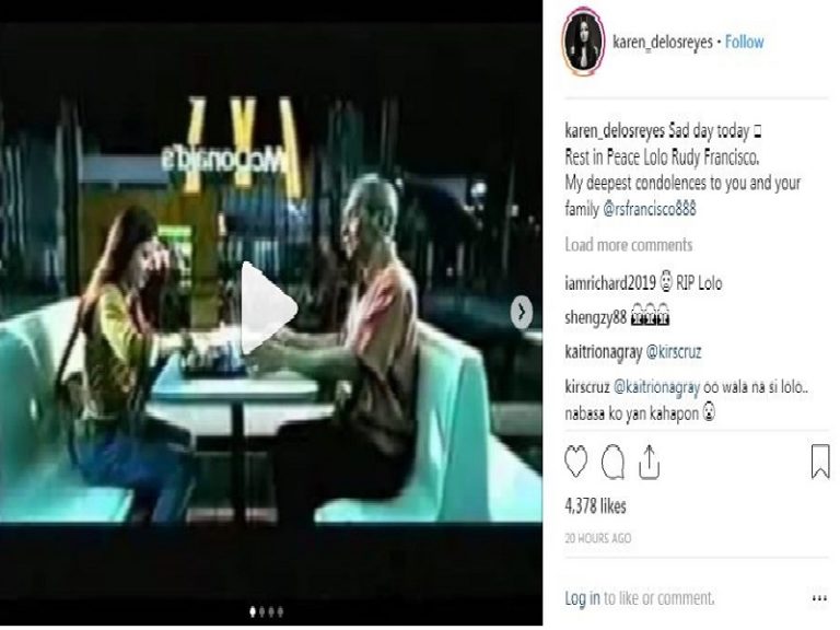 Lolo sa sikat na commercial ng isang fast food chain, pumanaw na | DZIQ ...