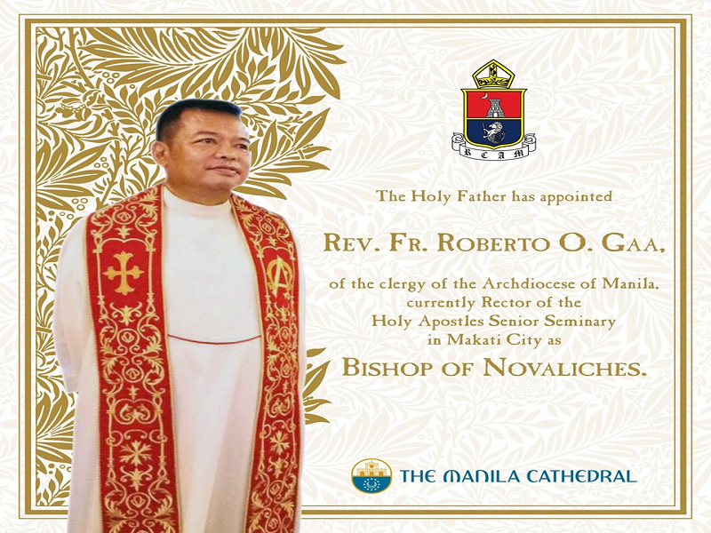 Pope Francis itinalaga si Fr. Roberto Gaa bilang bagong obispo ng ...