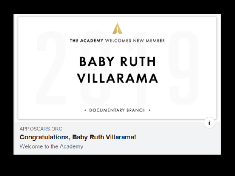 Pinay Filmmaker na si Baby Ruth Villarama, kabilang sa mahigit 800 ...