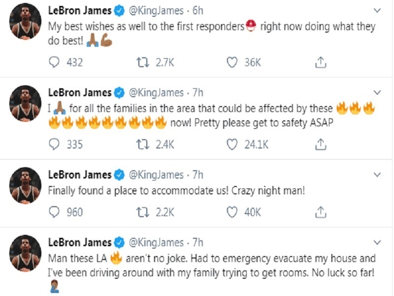 LeBron James isa sa mga evacuees dahil sa sunog sa California | DZIQ Radyo Inquirer 990AM
