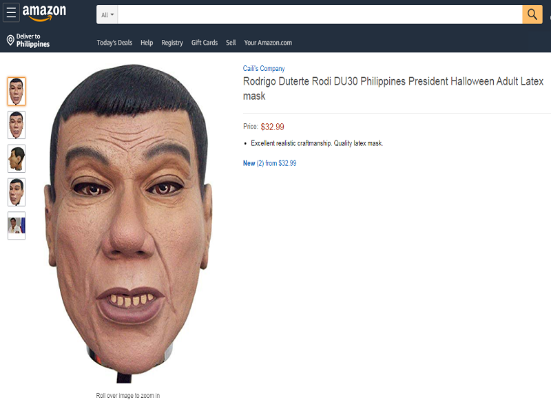 WATCH: Maskara ni Pangulong Duterte ibinebenta ng Amazon bilang ...