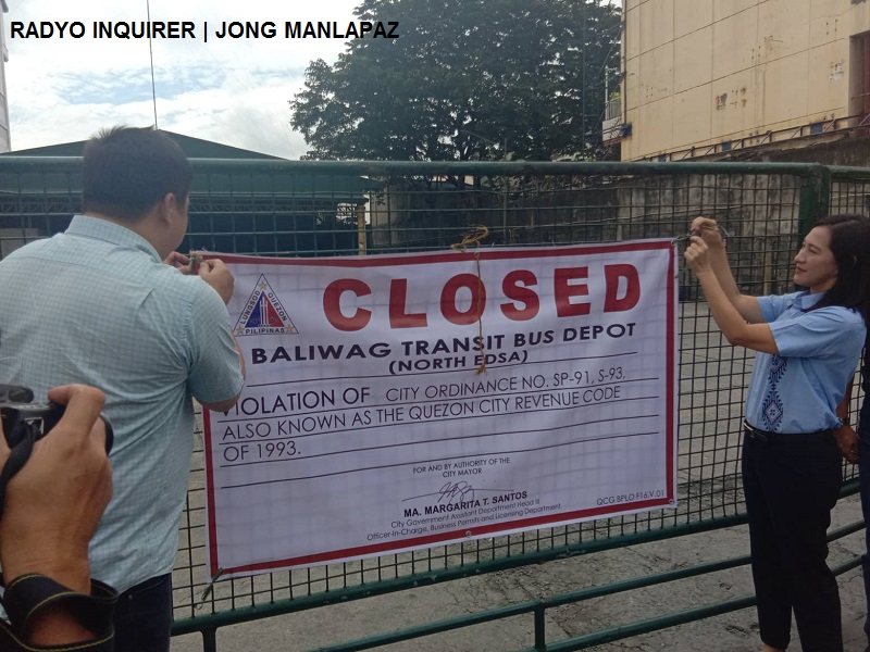 Terminal ng Baliwag Transit sa EDSA, North Ave., ipinasara ng QC ...