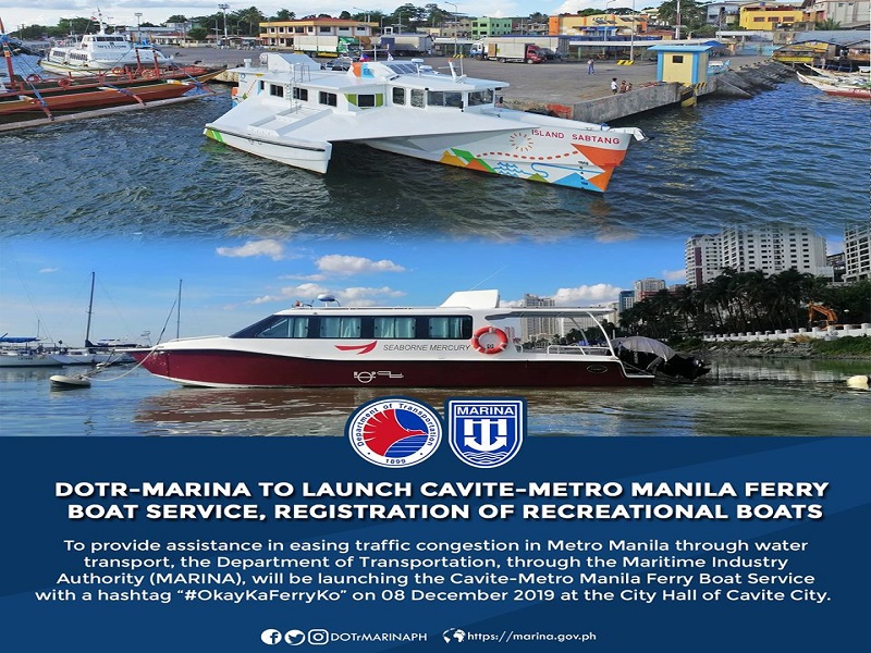 Cavite-Metro Manila Ferry Boat Service ilulunsad na ng DOTr | DZIQ ...