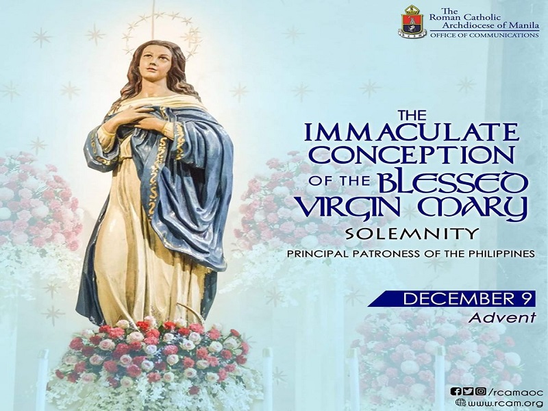Solemnity of the Immaculate Conception ginugunita ngayong araw | DZIQ ...