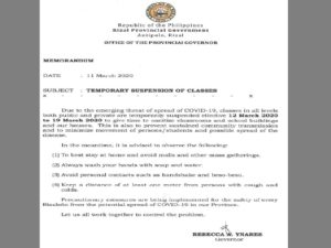 Buong lalawigan ng Rizal, #walangpasok hanggang March 19 | DZIQ Radyo Inquirer 990AM