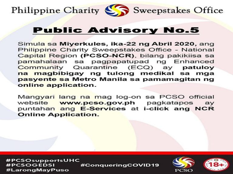 PCSO tatanggap ng aplikasyon online para sa mga nais humingi ng medical ...