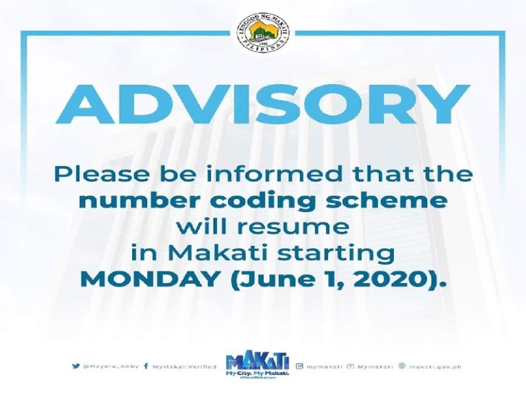 Number coding scheme, ipatutupad na muli sa Makati | DZIQ Radyo ... Number coding scheme, ipatutupad na muli sa Makati | DZIQ Radyo ...