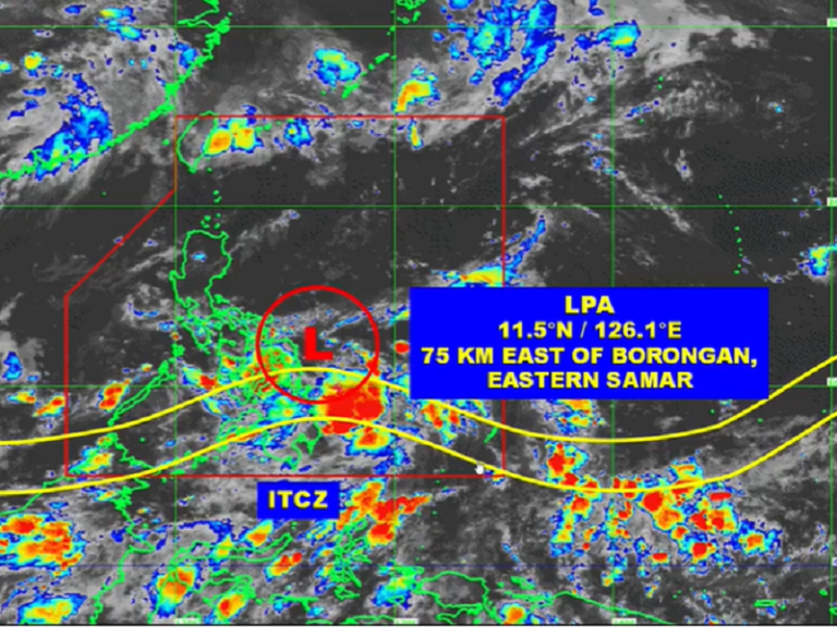 LPA sa Silangan ng Eastern Samar posibleng maging bagyo sa susunod na 1 hanggang 2 araw | DZIQ ...