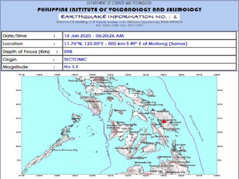 Motiong, Samar niyanig ng magnitude 3.2 na lindol | DZIQ Radyo Inquirer ...