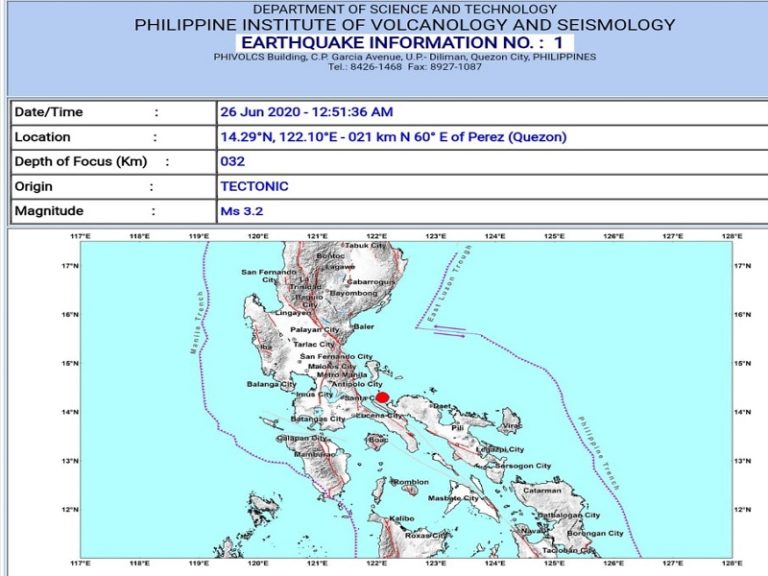 Perez, Quezon niyanig ng magnitude 3.2 na lindol | DZIQ Radyo Inquirer ...