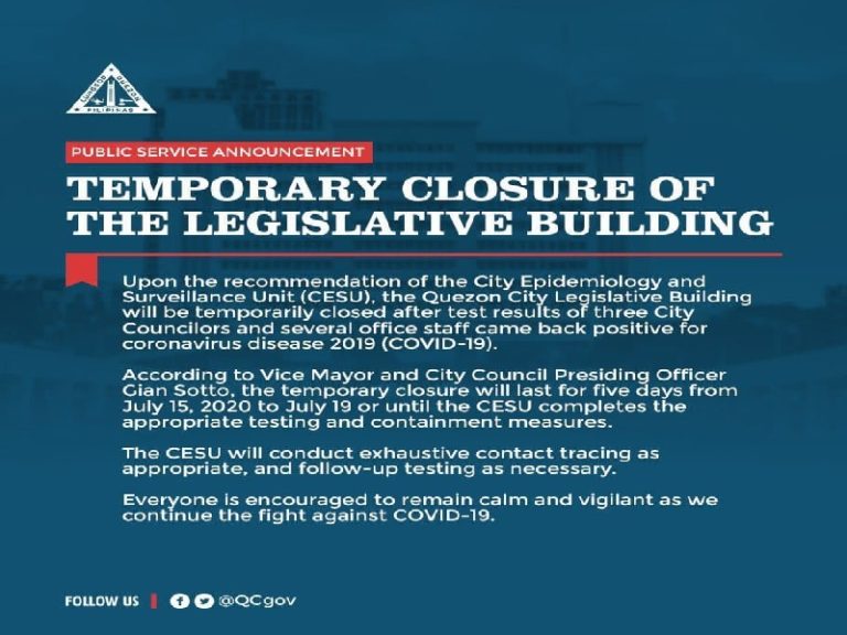 3 konsehal sa QC, tinamaan ng COVID-19; QC Legislative Building ...