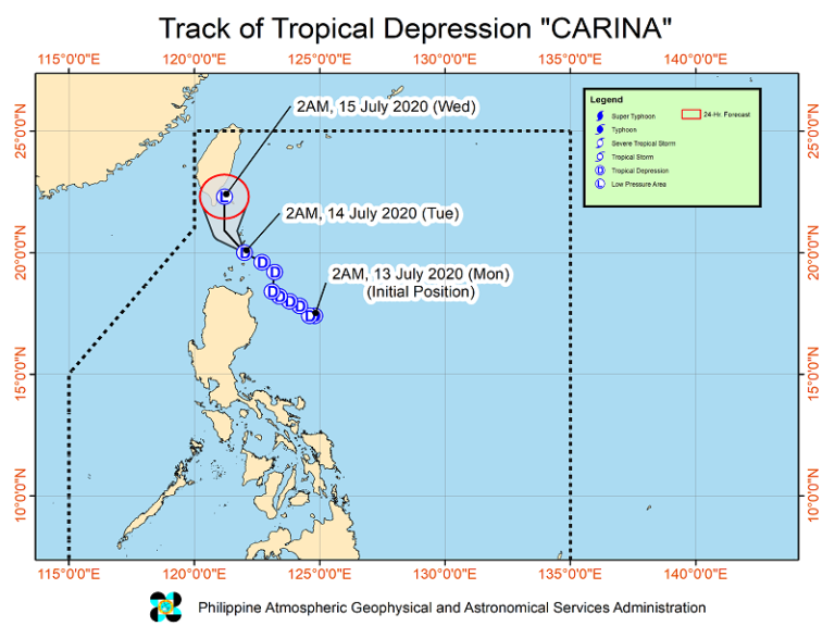 Bagyong Carina nakatawid na ng Balintang Channel; Signal No. 1 nakataas ...