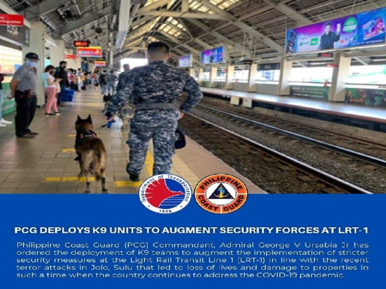 PCG, nagtalaga ng K9 units para sa seguridad sa LRT-1 | DZIQ Radyo ...