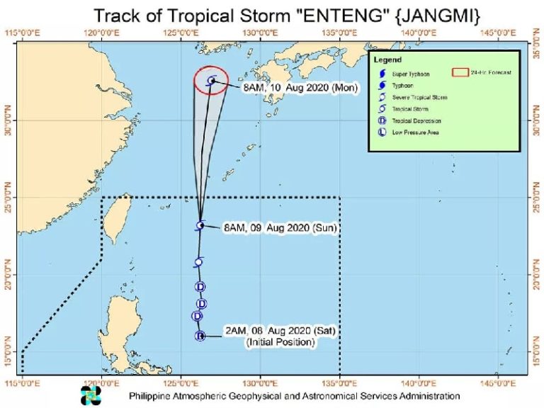 TD Enteng, bahagyang lumakas at bumilis; Isa pang LPA, posibleng maging bagyo sa susunod na 24 ...
