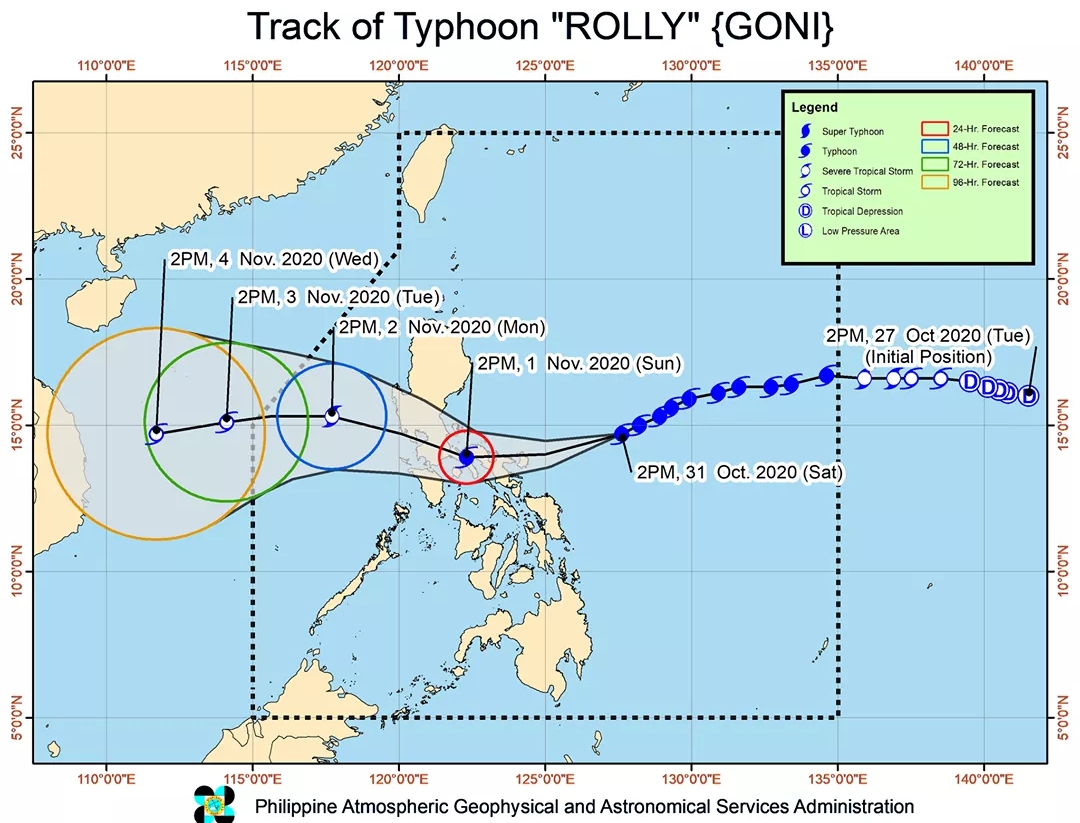 #RollyPH, napanatili ang lakas; Mga lugar na nakataas sa Signal no. 3 ...
