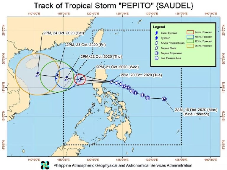 #PepitoPH, bahagya pang lumakas; Inaasahang magla-landfall ngayong gabi ...
