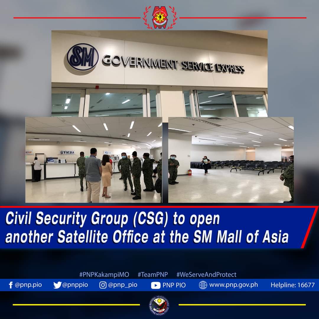 Civil Security Group, magbubukas ng isa pang satellite office sa SM ...