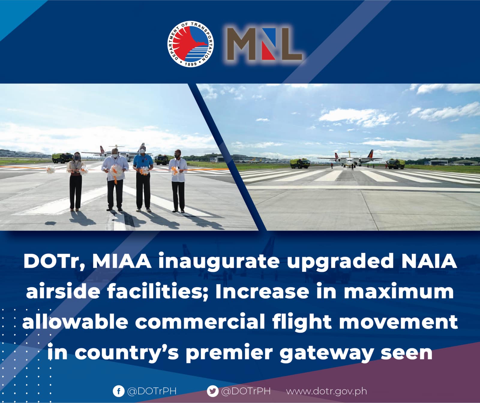 Upgraded na NAIA airside facilities, pinasinayaan na | DZIQ Radyo ...