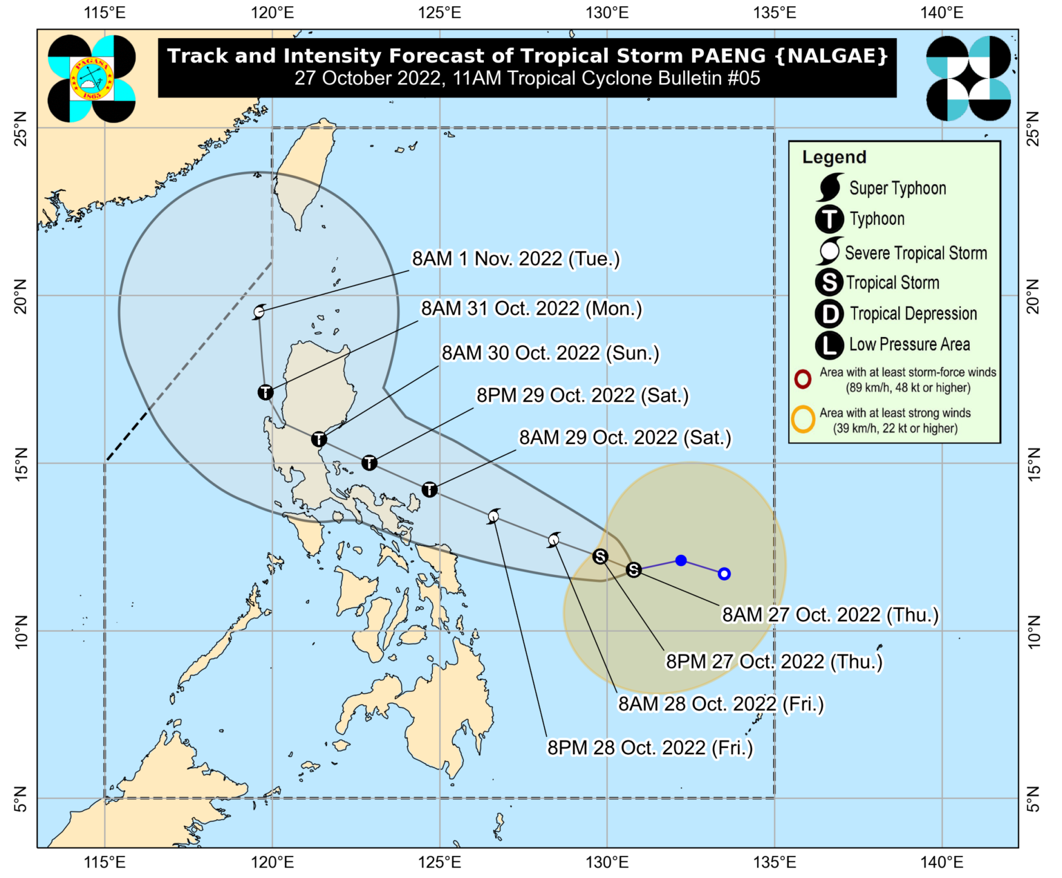 Anim na lugar nasa Signal Number 1 dahil sa Bagyong Paeng | DZIQ Radyo Inquirer 990AM