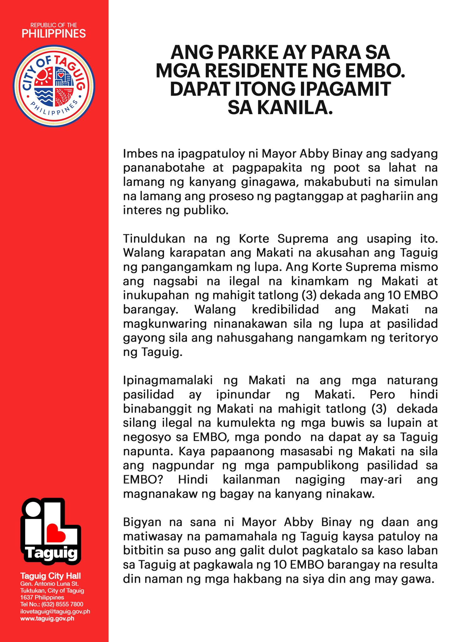 Pagpapasara ng parke, health centers sa "EMBO" barangays pinuna ng ...