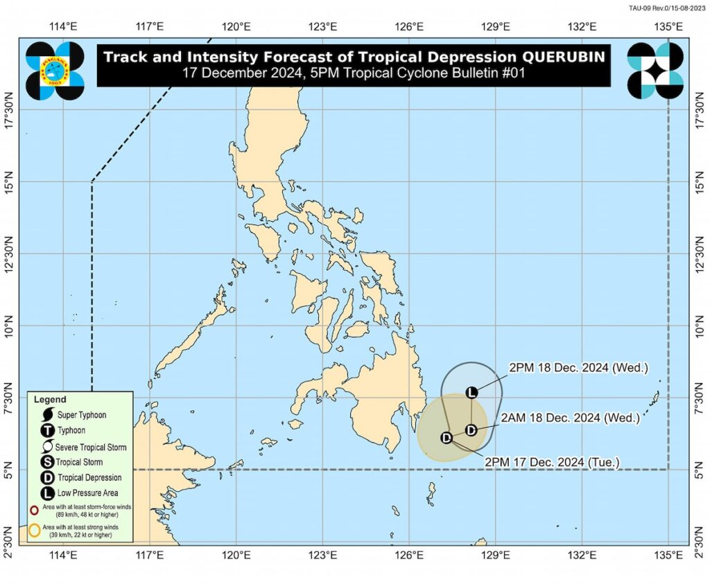 LPA sa Mindanao naging Tropical Depression Querubin | DZIQ Radyo Inquirer 990AM